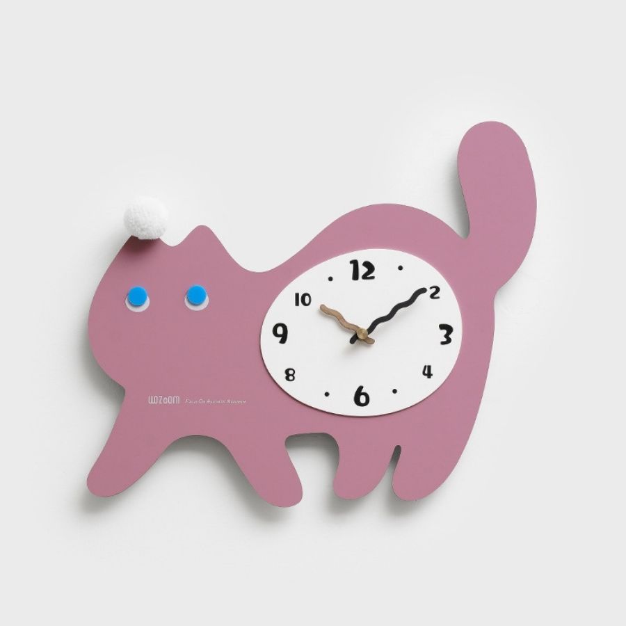 【楽天市場】掛け時計 ピンク 猫 壁掛け時計 カワイイ シンプル アナログ時計 置き時計 黒猫 時計 静音 ユニーク モダン インテリア時計 かわいい 個性的 良い睡眠 引っ越し祝い ...