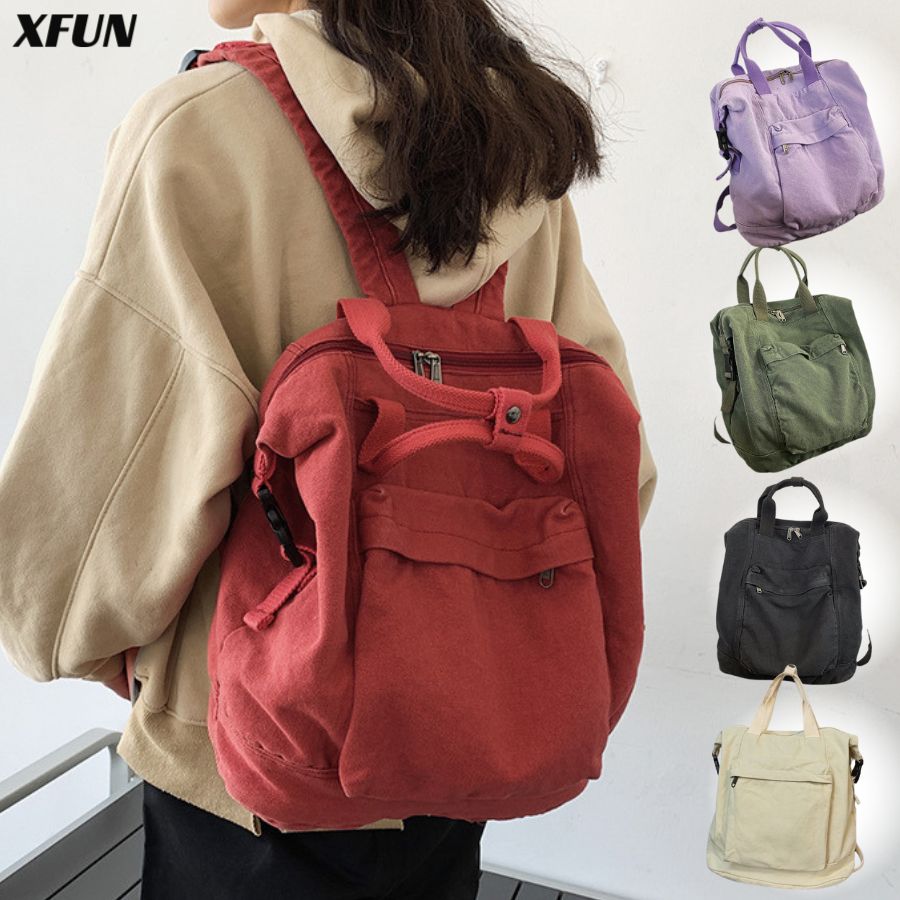 【楽天市場】2WAYバック 帆布製 リュック 35L 大容量 リュックサック 手提げバッグ おしゃれ トラベルリュック レディースリュック 可愛い バックパック 仕切り 多数ポケット 赤 緑 ...