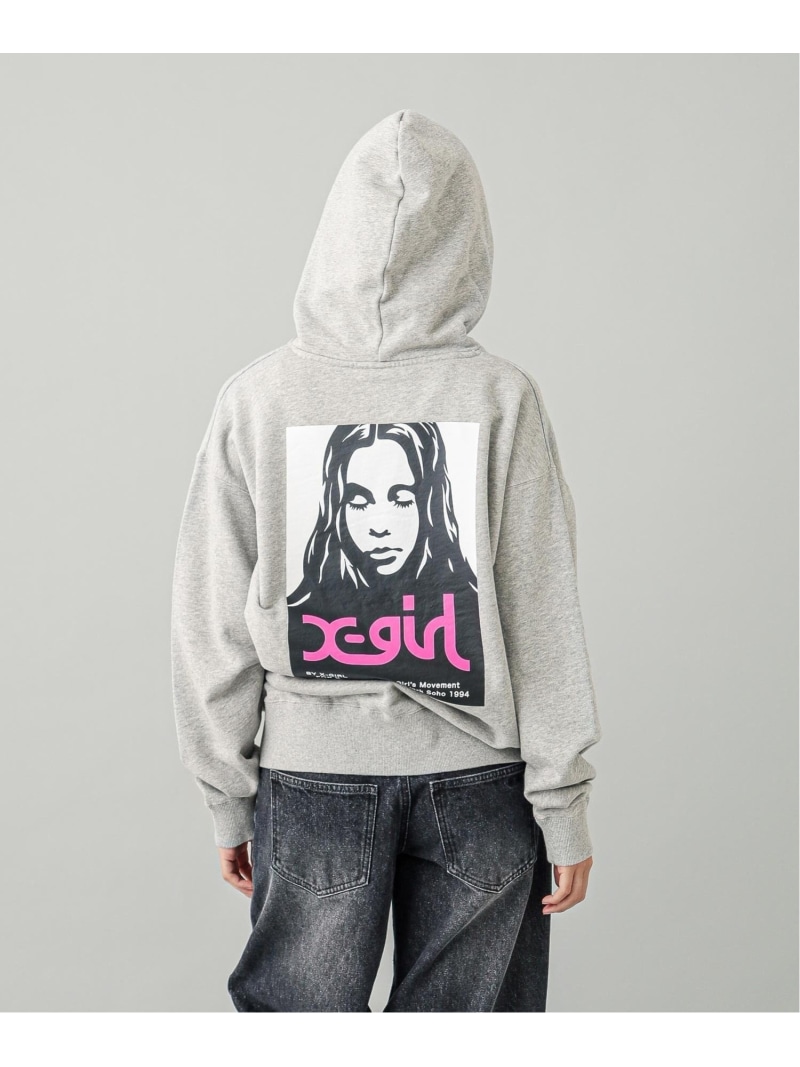 【楽天市場】X-girl FACE POSTER SWEAT HOODIE X-girl エックスガール トップス パーカー・フーディー ...