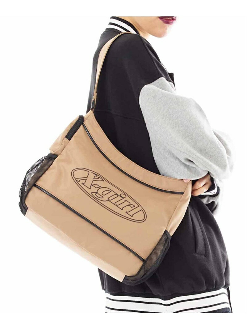 【楽天市場】OVAL LOGO TOTE BAG バッグ X-girl X-girl エックスガール バッグ トートバッグ ベージュ ブラック ...