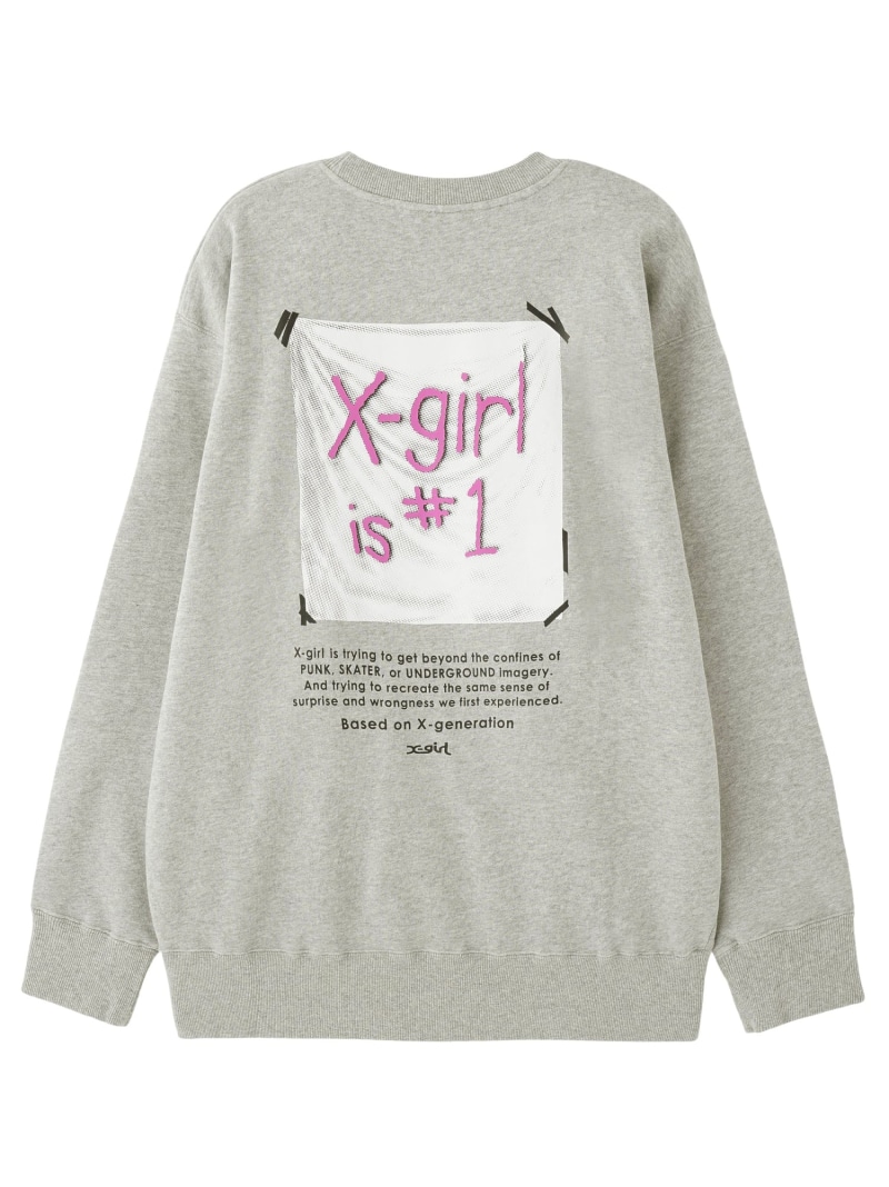 【楽天市場】【SALE／30%OFF】Xgirl FLAG BIG SWT TOP X-girl エックスガール トップス スウェット ...