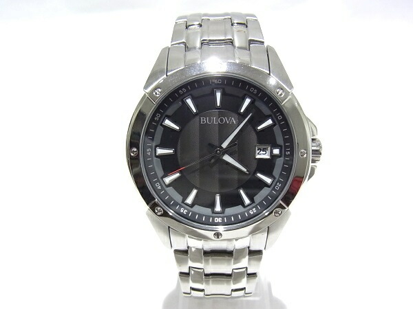 【楽天市場】ブローバ BULOVA Classic Round Bracelet Watch 96B169 メンズ クオーツ グレー/ブラック ...
