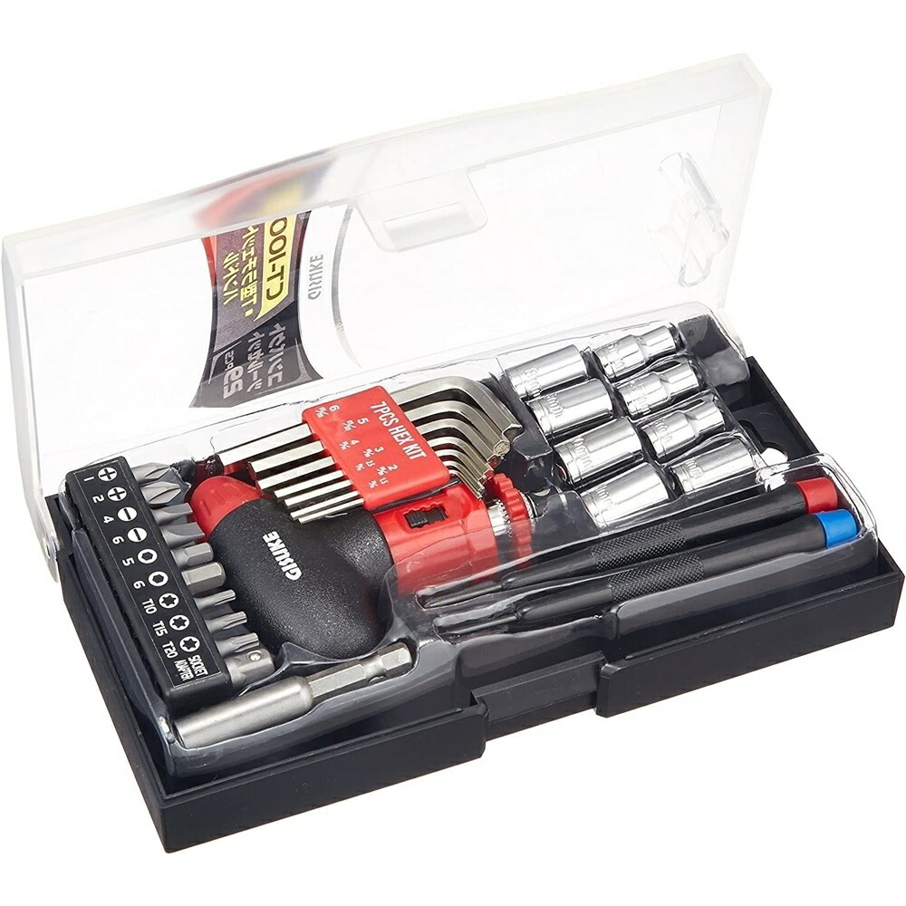 【楽天市場】GISUKE 儀助 コンパクトツールセット 29PCS T型ラチェットハンドルモデル CT-100：ホームセンターヤマキシ楽天市場店