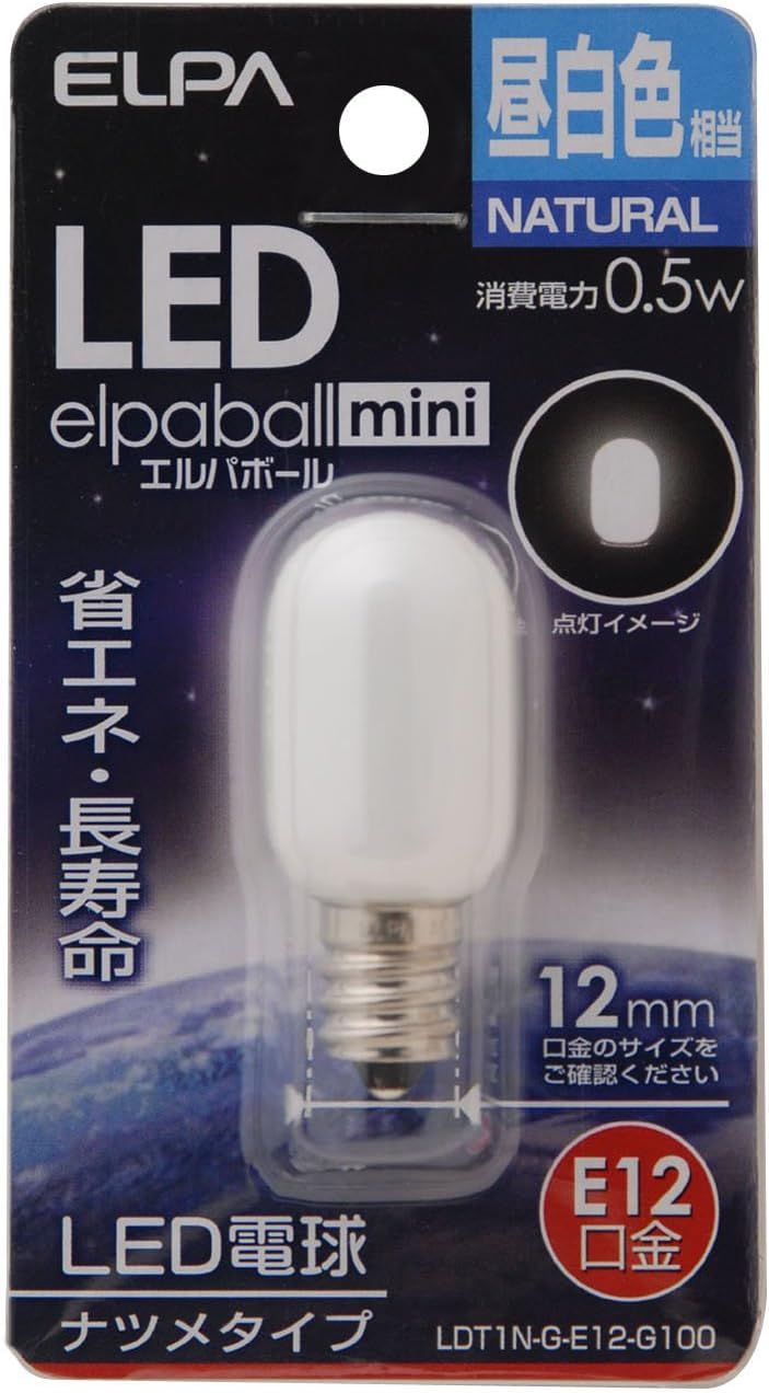 【楽天市場】朝日電器 ELPA(エルパ) LED電球 ナツメ形 口金E12 昼白色相当 [照明 ナツメ球 常夜灯] LDT1N-G-E12-G100：ホームセンターヤマキシ楽天市場店