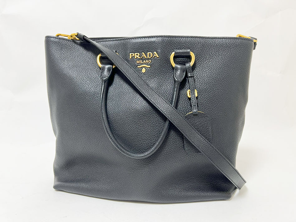 【楽天市場】PRADA プラダ VITELLO PHENIX トートバッグ ショルダーバッグ レザー NERO 1BG865 美品 【中古】：ブランドショップ山本