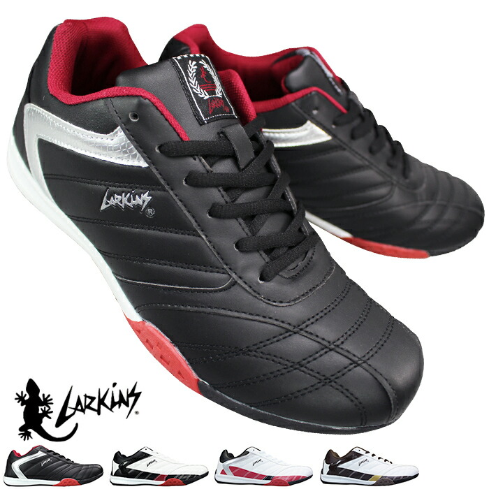 【楽天市場】ラーキンス LARKINS スニーカー L-6236 ブラック・ホワイト 25cm～27cm メンズ ローカットスニーカー カジュアルシューズ 運動靴 紐靴 合成皮革 ラーキンス ...