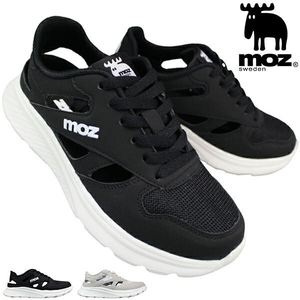 【楽天市場】モズ moz スニーカーサンダル MZ6207 ブラック・グレージュ 23cm～24.5cm レディース サンダル カジュアルシューズ 靴 ヘラジカ エルク moz モズ6207 ...