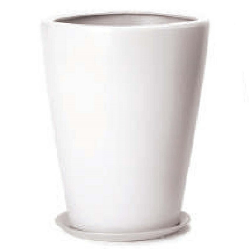 【楽天市場】花・観葉植物用ポット WYモダン モダン PR1 マット釉 受皿付セット M 11号/A 白（1個入り）wy-pr1w11p [KTp373] 中型ポット （代引き不可）ホテル ...