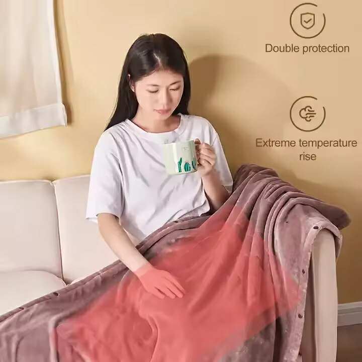 【楽天市場】ブランケット ひざ掛け 電気ブランケット 80x140cm 電気毛布 暖房 ヒーターブランクケット オフィス キャンプ アウトドア ...