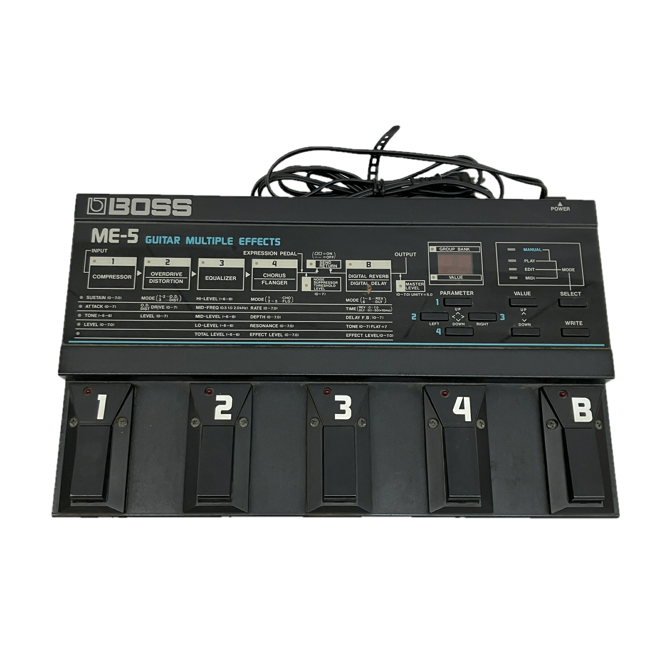 【楽天市場】【中古】 BOSS ME-5 マルチエフェクター GUITAR MULTIPLE EFFECTS エフェクター 中古 ...