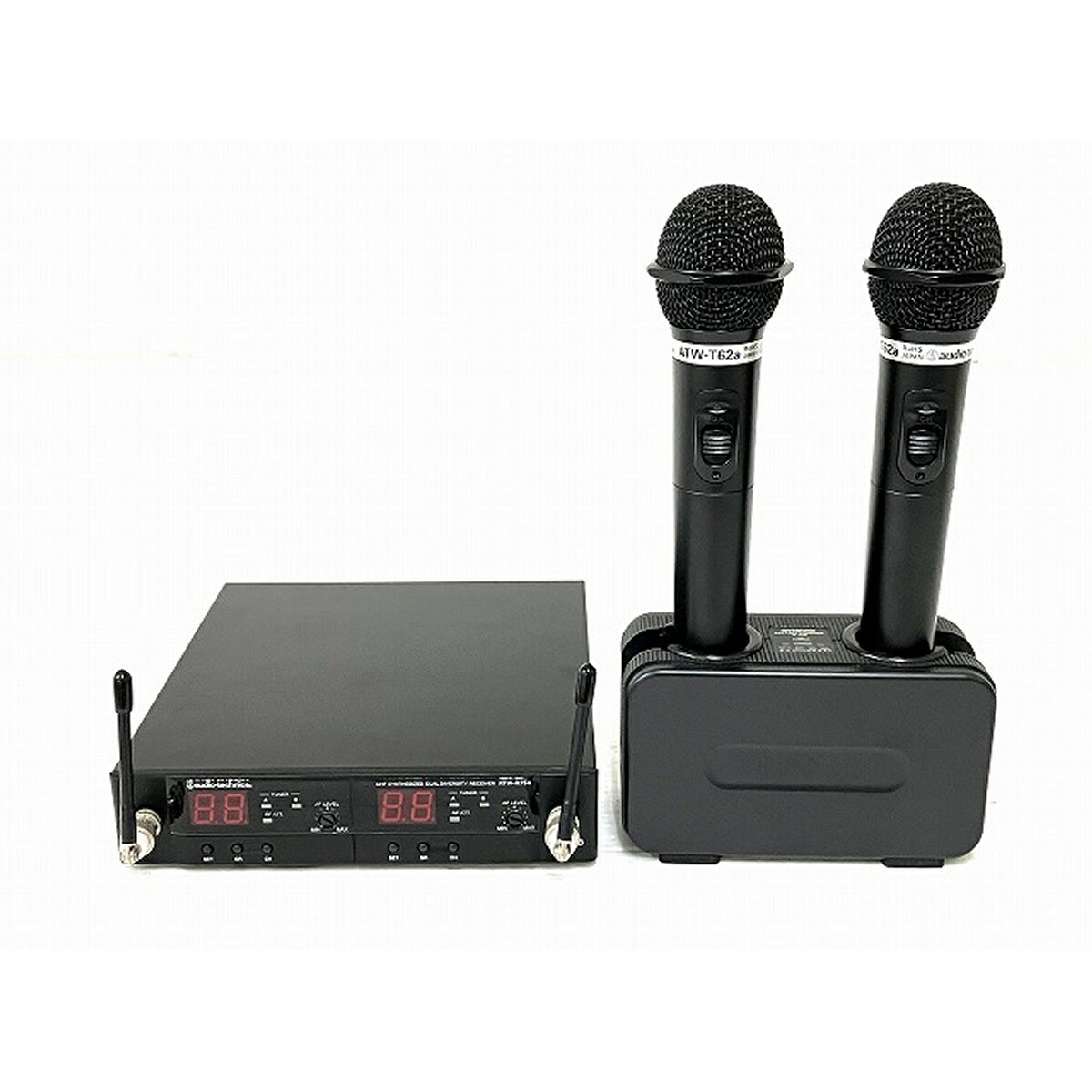 【楽天市場】【中古】 【動作保証】audio-technica ATW-R75a レシーバー ATW-T62a マイク 2本 IS-70B 充電器 音響機材 オーディオテクニカ ジャンク ...