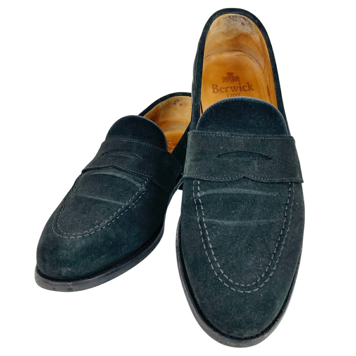 【楽天市場】【中古】 Berwick バーウィック スエード コイン ローファー 5260 メンズ シューズ 革靴 サイズ 8 1/2 中古 ...