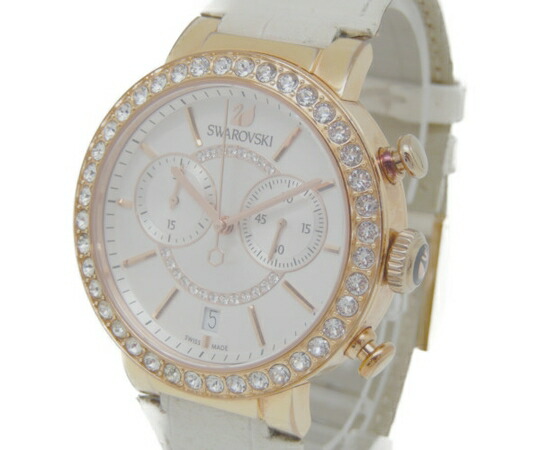 【楽天市場】【中古】 SWAROVSKI スワロフスキー シトラ スフィア クロノグラフ 5080602 クォーツ レディース クリスタル ...