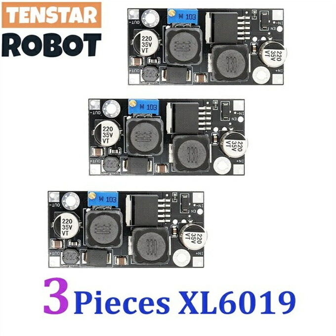 【楽天市場】DC調整可能な電力変換モジュール,xl6009アップグレード,xl6019,20w,5-32vから1.3-35v,3個：逸品LIFE