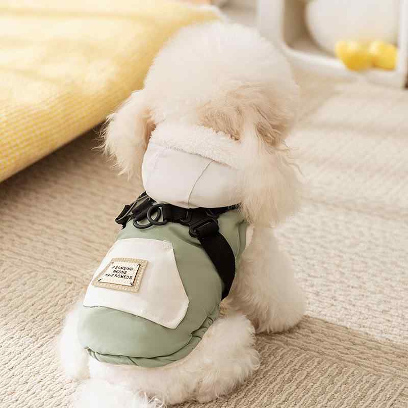 【楽天市場】ドッグウェア 秋冬 犬 中小型犬 猫 フリース ベスト ハーネス付き 保温 ペット服 ティアングリーン 奥麗ピンク XS S M ...