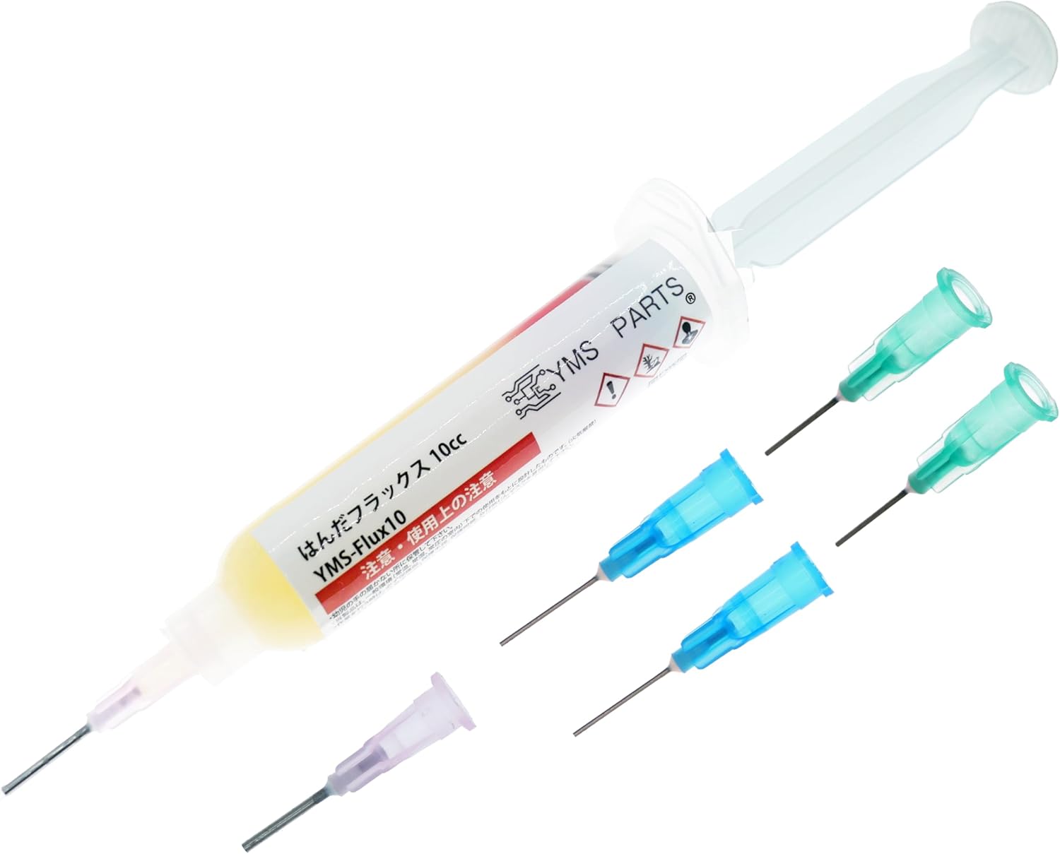 【楽天市場】YMS PARTS はんだフラックス 10cc シリンジ＋ノズル付き はんだ付け促進剤 YMS-FLUX10：YMS PARTS