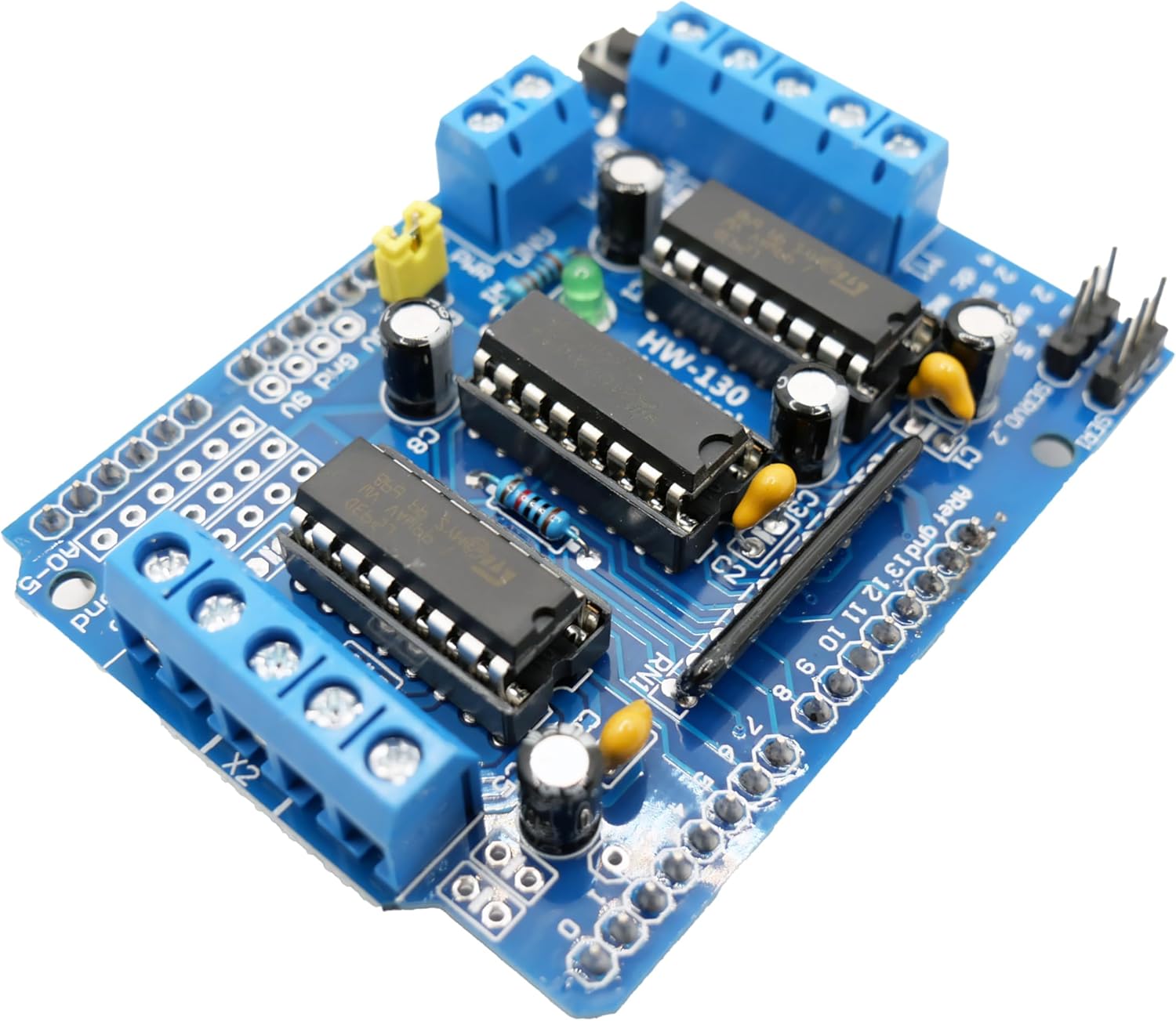 【楽天市場】【1個入】L293D モータードライバー拡張ボード Arduino UNO互換 モーター制御用シールド基板 DC／ステッピング ...