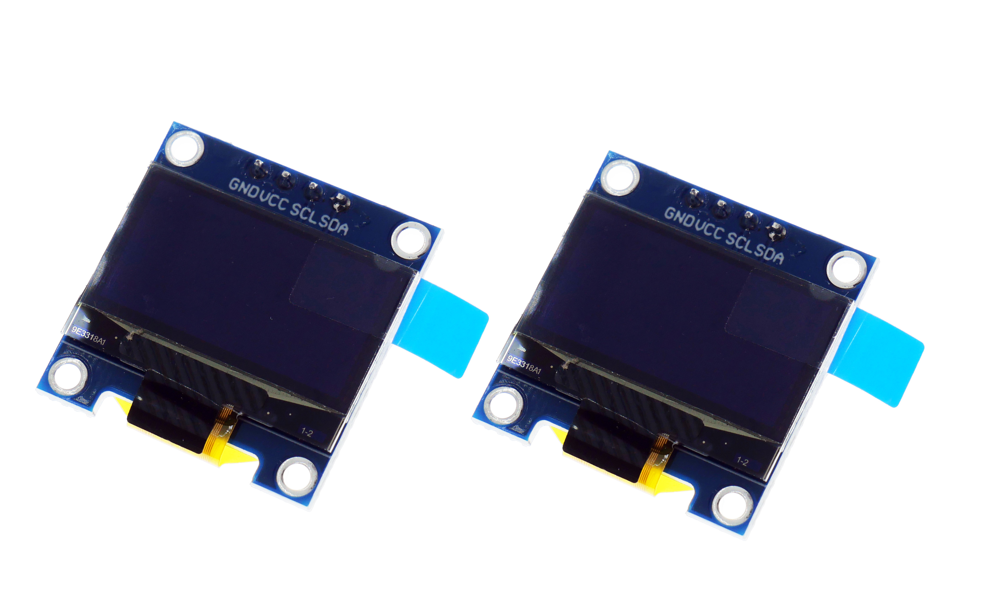 【楽天市場】【2個入】OLEDディスプレイモジュール 0.96インチ 128×64ドット I2C接続 SSD1306搭載 有機EL LCD表示モジュール ピンはんだ済み 発光色選択可 ...