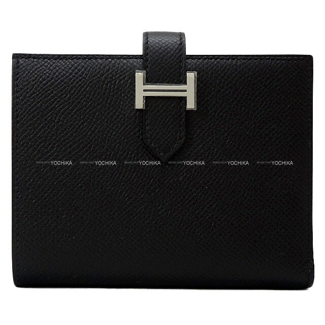 【楽天市場】HERMES エルメス ベアンコンパクト 黒 (ブラック) エプソン シルバー金具 二つ折り財布 B刻印 新品(HERMES ...