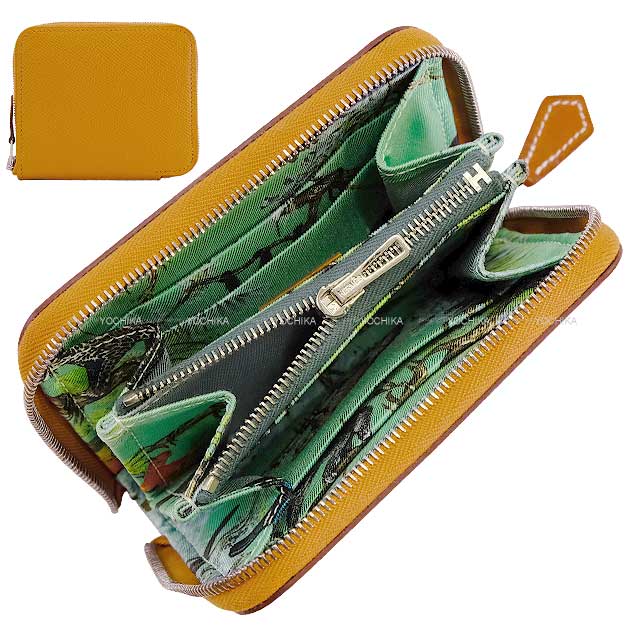 【楽天市場】エルメス アザップシルクイン コンパクト 赤道直下 セサミ (セザム)/ミント (メンス) エプソン/バレニア/シルク 二つ折り ...