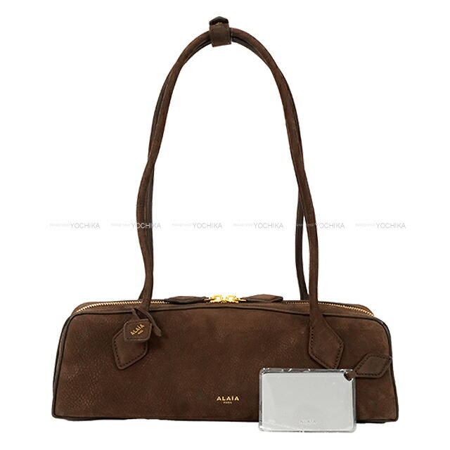 【楽天市場】ALAIA アライア ヌバッグ ミディアム レテッケル ブラウン カーフレザー ゴールド金具 AA1S06033CA214-731 ...