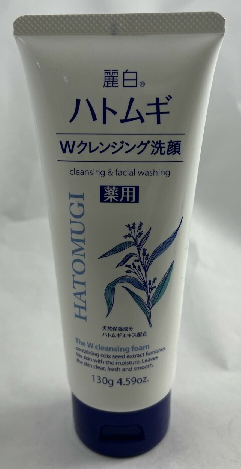 【楽天市場】【×4本セット送料込】熊野油脂 麗白 薬用 ハトムギ Wクレンジングフォーム 130g にきび肌あれを防ぎ、メイクも汚れもこれ1本 ...