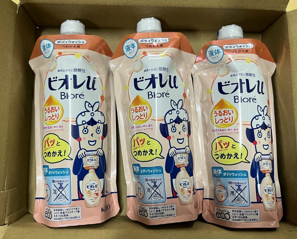 【楽天市場】【×3袋セット送料込】花王 ビオレu ボディウォッシュ うるおいしっとり つめかえ用 340ml 石けん・ボディソープ(4901301336286)：ケンコウlife