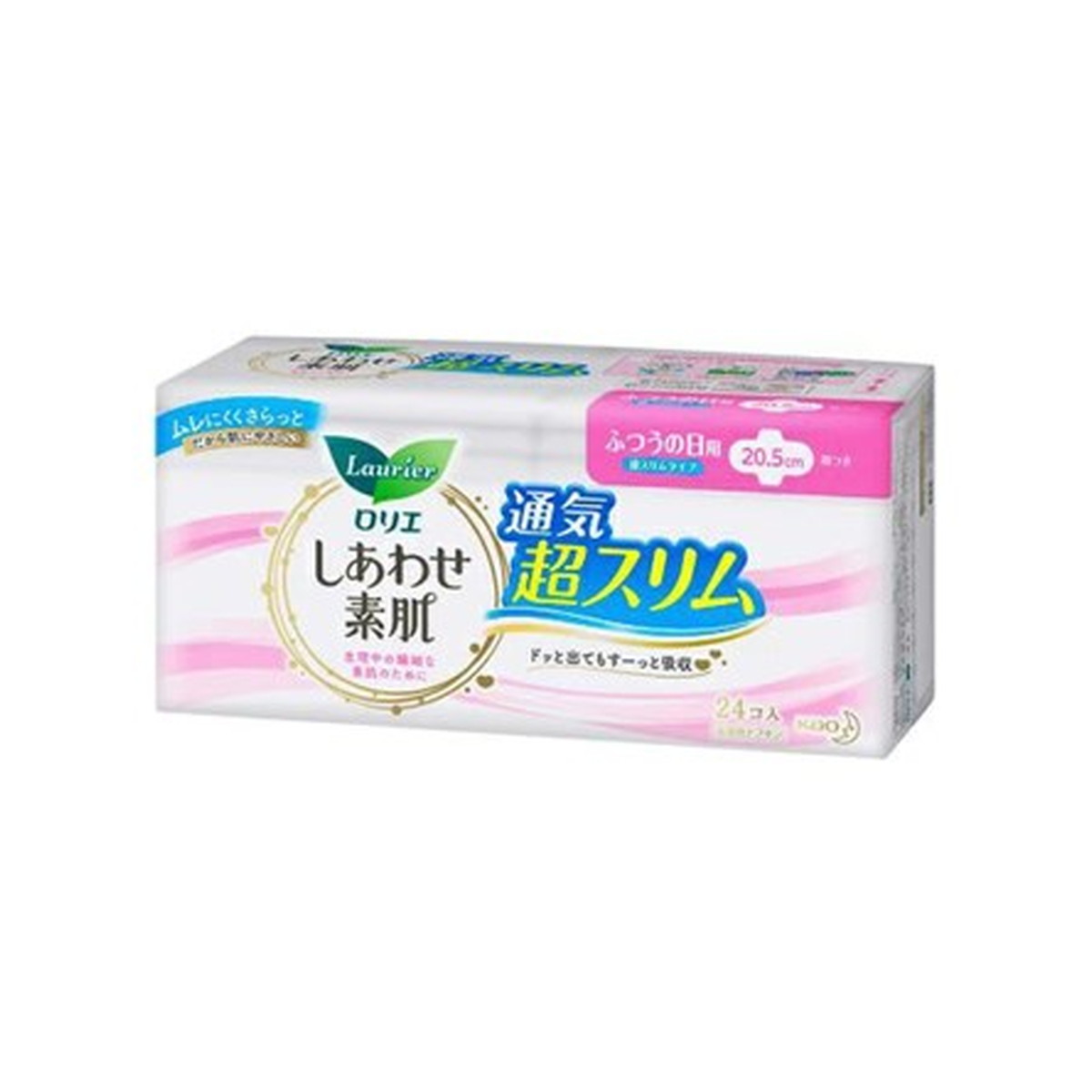 【楽天市場】花王 ロリエ しあわせ素肌 超スリム ふつうの日用 羽つき 24個入：ケンコウlife