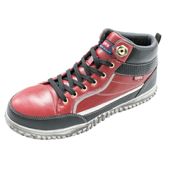 【楽天市場】EDWIN セーフティシューズ102 レッド 28.0cm JSAA規格B種と同等レベル相当の鋼鉄先芯使用 軽作業向け：御用待本舗 楽天市場店
