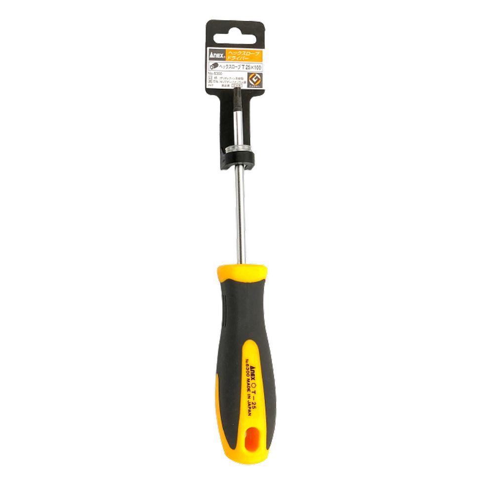 【楽天市場】ANEX へクスローブドライバー T25×100 No.6300：御用待本舗 楽天市場店
