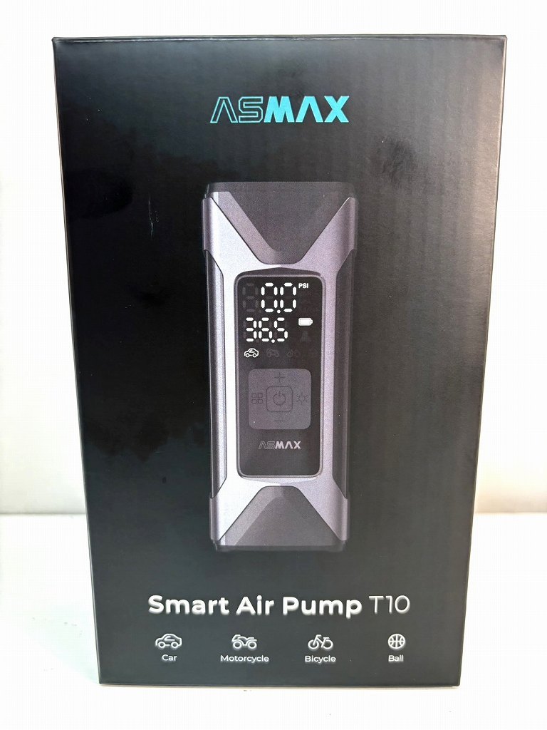 【楽天市場】s25t-0336y【中古】【未使用】ASMAX Smart Air Pump T10 電動空気入れ 空気入れ 電動エアポンプ ...