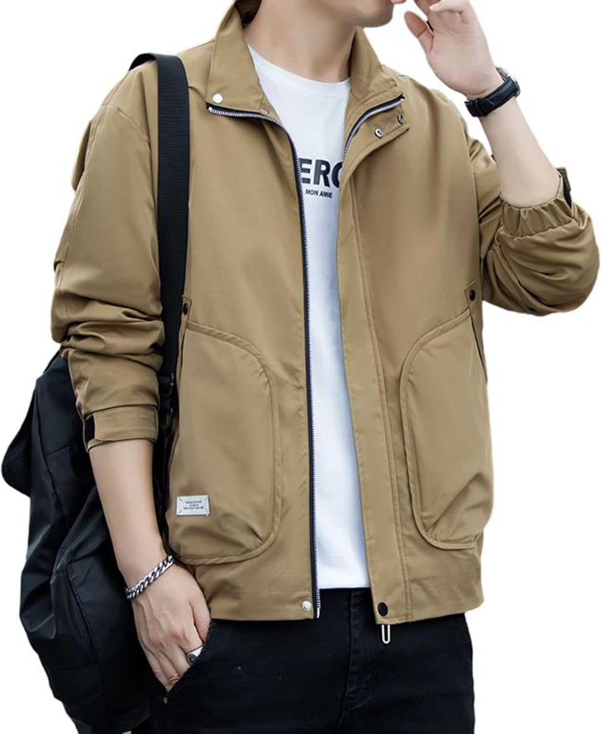 楽天市場】ジャケット メンズ 立ち襟 カーゴジャケット カジュアル