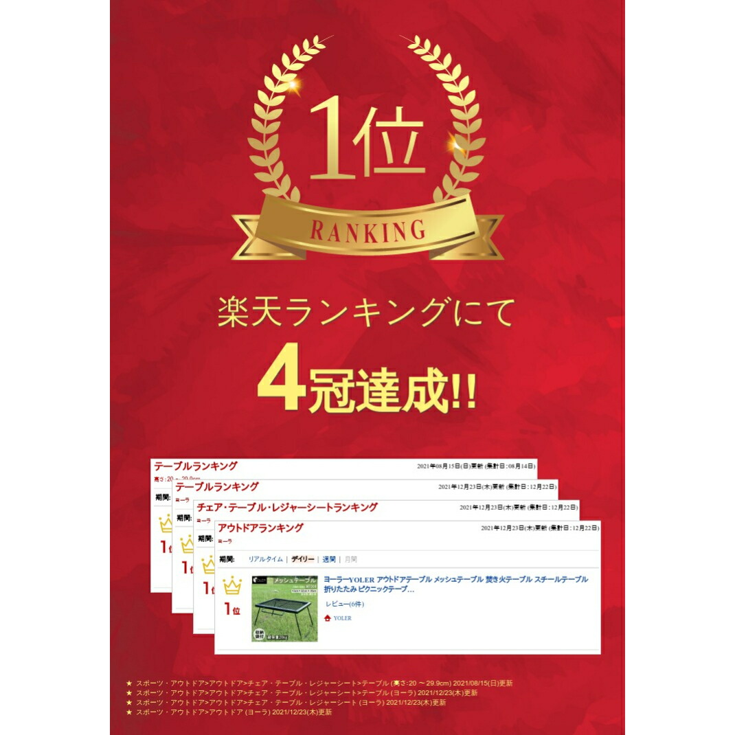 【楽天市場】「ランキング1位」アウトドアテーブル メッシュテーブル 折りたたみテーブル 焚き火テーブル アイアン製 折りたたみ ピクニック アウトドア キャンプ用品 専用キャリーバッグ付 43 ...