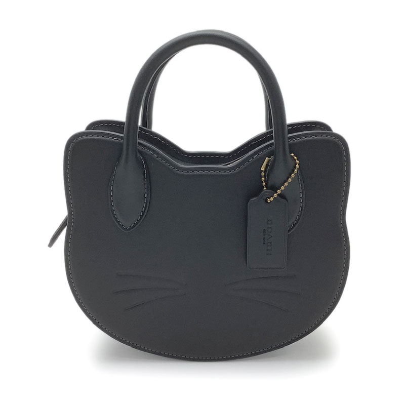 【楽天市場】COACH コーチ キャット バッグ レザー グラブタン・レザー ブラック CW615 ゴールド金具 ハンドバッグ ショルダー ...