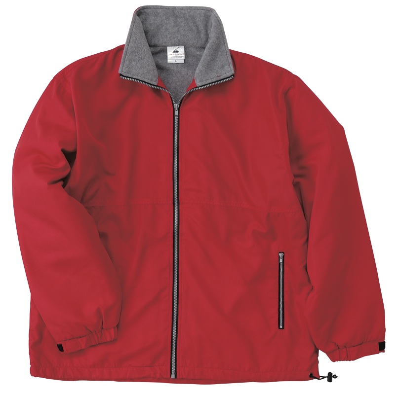 【楽天市場】フリースコートブルゾン／収納式フード付カラー／レッドFe-FLC-018-06【】：白衣専門店 丸山吉井屋