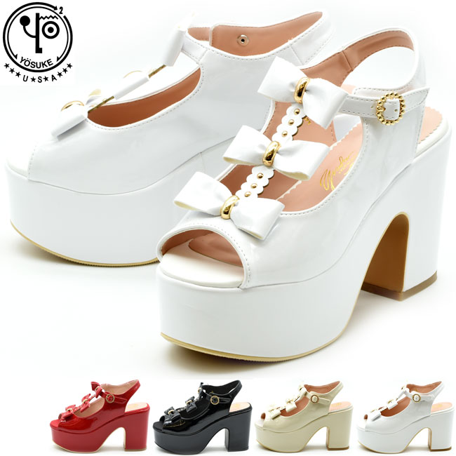 【楽天市場】ヨースケ YOSUKE 厚底サンダル ストラップサンダル チャンキーヒール レディース 全4色 S M L LL 4450047 セール：YOSUKE U.S.A LIMITED ...