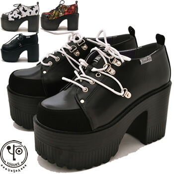 【楽天市場】【2BUYクーポン対象】【Mサイズ限定】 ヨースケ YOSUKE 厚底 レースアップシューズ レディース 歩きやすい 10cm 太ヒール：ヨースケ公式