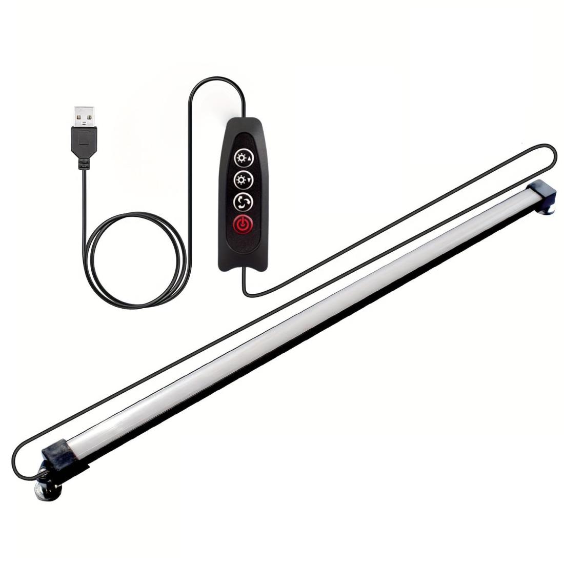 【楽天市場】LED 35cm ストリップライト LED蛍光灯 3段階調光/ 10段階調光 スイッチ付きUSBケーブル/ 3Mテープ/マグネット インストールはとても簡単です オフィス/読書 ...