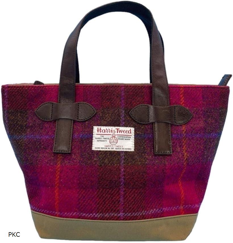 【楽天市場】Harris Tweed ハリスツイードxパラフィン帆布の横型手提げトート、牛革付属、天ファスナー付き WG2423-PKC(PKC)：スピード発送 Reapri（リアプリ）