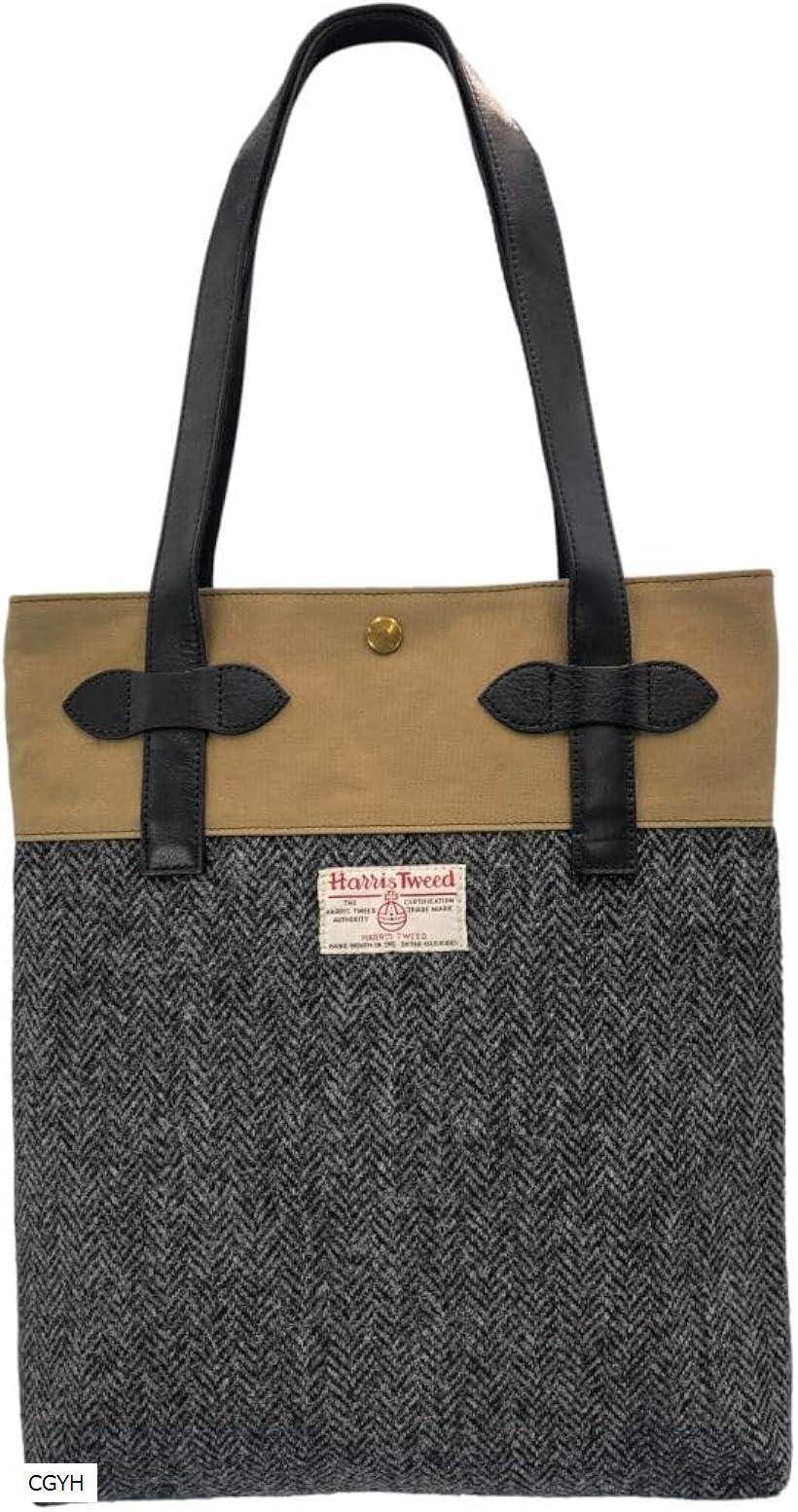 【楽天市場】Harris Tweed ハリスツイードxパラフィン帆布の縦型トート、牛革付属 WG2421-CGYH (CGYH)：スピード発送 Reapri（リアプリ）