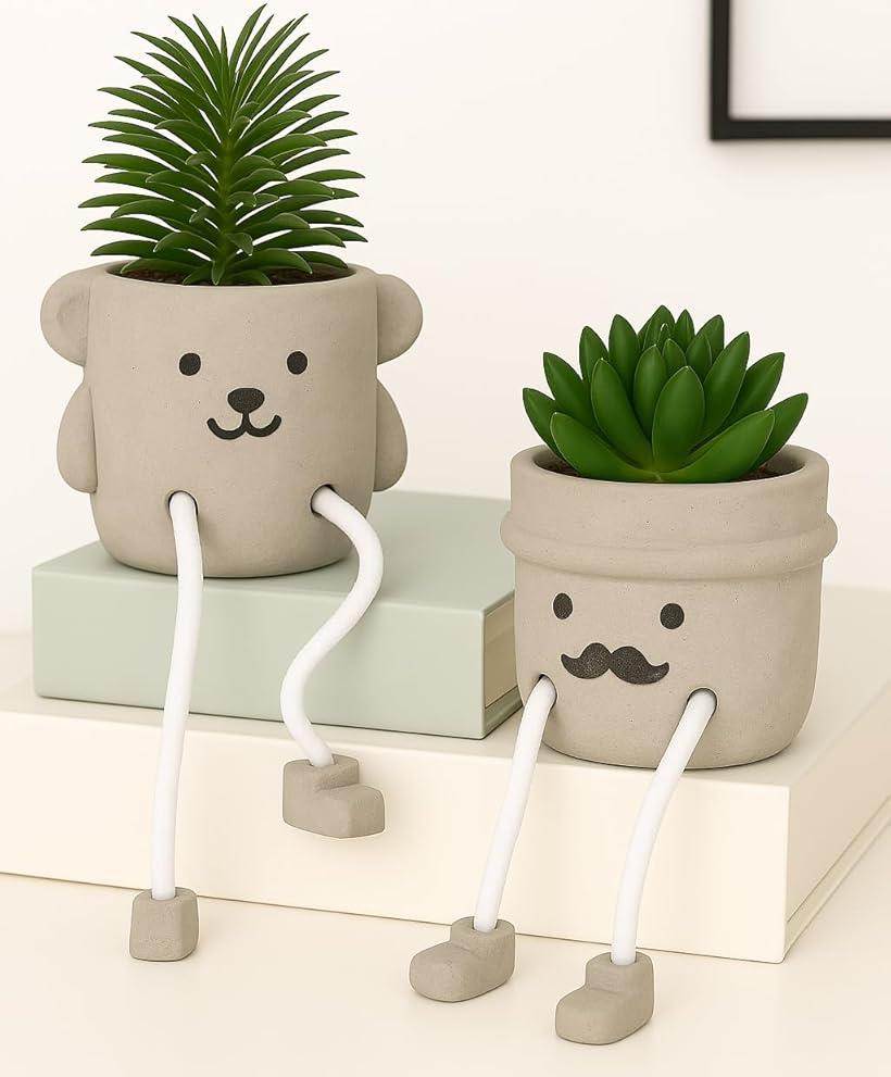 【楽天市場】観葉植物 ミニ インテリア 小物 フェイク 北欧雑貨 かわいい おしゃれ フェイクグリーンクマとチョビひげ(クマとチョビひげ)：スピード発送 Reapri（リアプリ）