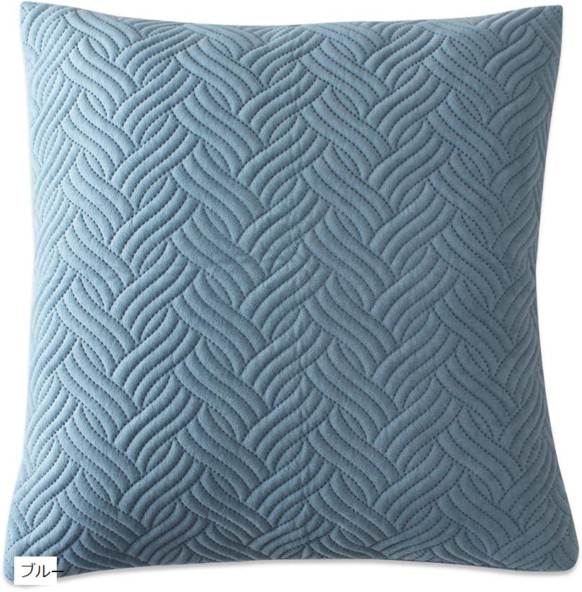 【楽天市場】クッションカバー 45x45cm おしゃれ 北欧風 背当て ソファー キルティング 両面柄(ブルー, 45x45cm)：スピード発送 Reapri（リアプリ）