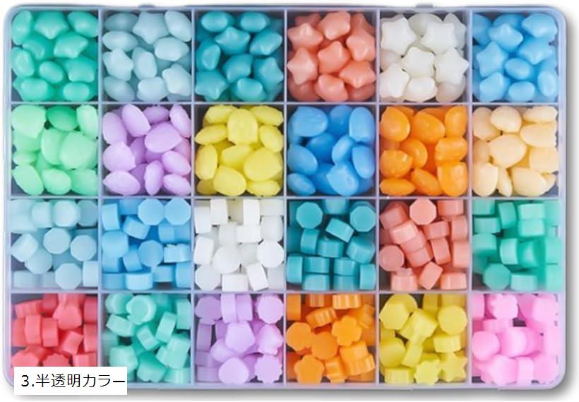 【楽天市場】4種ミックス 24色 約267g シーリングワックス 花型 星型 おばけシーリングスタンプ 封蝋 手紙 レター 結婚式 招待状(3.半透明カラー)：スピード発送 Reapri（リアプリ）