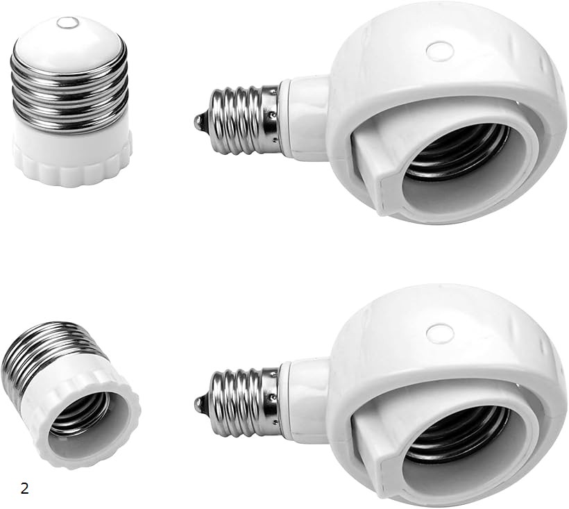 【楽天市場】くみあわせがたE26＞E26 E17＞E17変換ソケット 可動 角度の可変式ソケット LED電球専用 斜め付けダウンライトに直下方向に取付可能 センサーが十分に展示されていて(白い ...