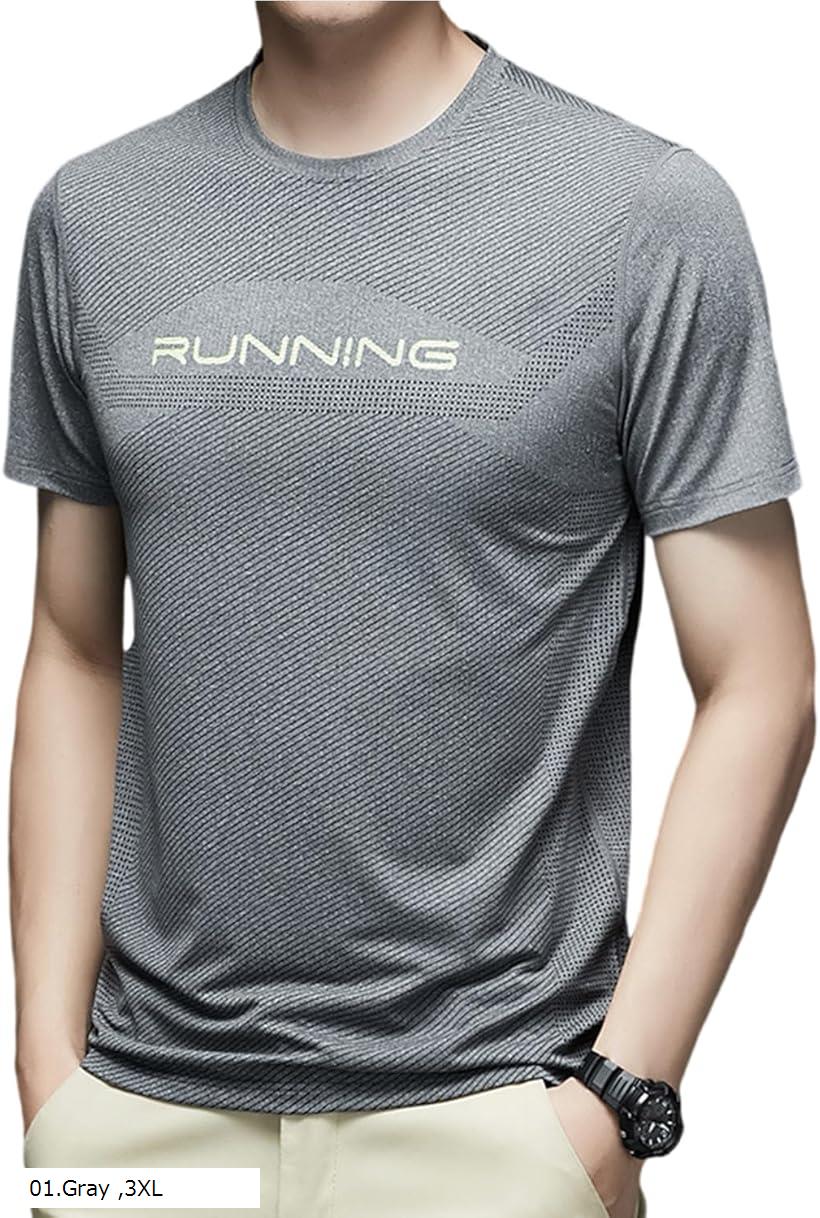 【楽天市場】機能性 メンズ Tシャツ ラン 涼しい 半袖 消臭 吸汗速乾 DRY 抗菌 防臭ドライ リフレクター スポーツ 運動着 丈夫(01.Gray, 3XL)：スピード発送 Reapri ...