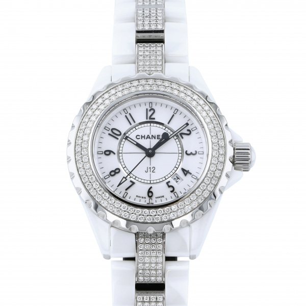 【楽天市場】シャネル CHANEL J12 ベゼル・ブレスダイヤ H1420 ホワイト文字盤 中古 腕時計 レディース：ジェムキャッスルゆきざき