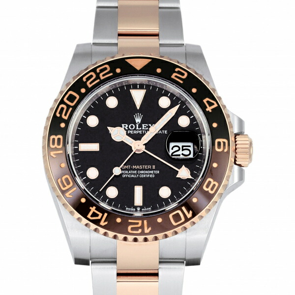 【楽天市場】ロレックス ROLEX GMTマスターII 126711CHNR ブラック/ドット文字盤 中古 腕時計 メンズ：ジェムキャッスルゆきざき