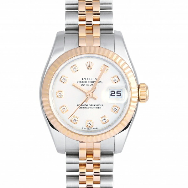 【楽天市場】ロレックス ROLEX デイトジャスト 26 179171G シルバー文字盤 中古 腕時計 レディース：ジェムキャッスルゆきざき