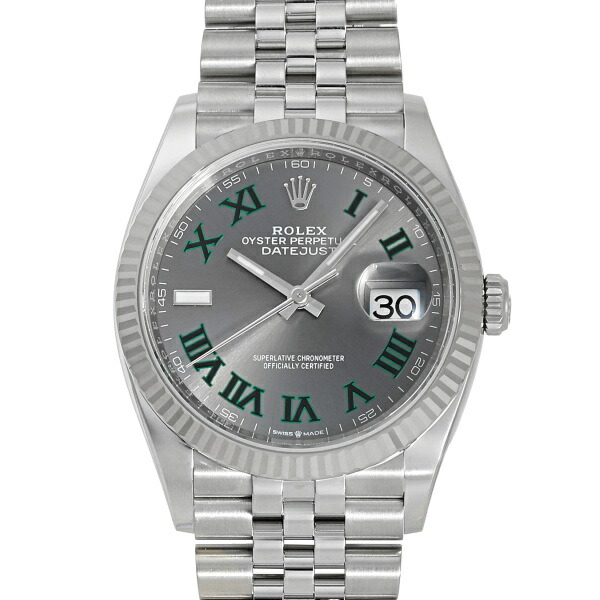 【楽天市場】ロレックス ROLEX デイトジャスト 36 126234 スレート/グリーンローマ文字盤 新品 腕時計 メンズ：ジェムキャッスルゆきざき