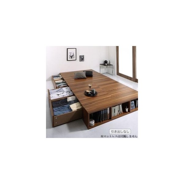 【楽天市場】衣装ケースも入る大容量デザイン収納ロングサイズベッド Daryl-long ダリル・ロング 引き出しなし シングル ロング丈：ユメルカ